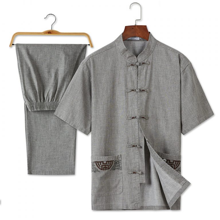 Mens 3 Piece Set Outfits Traditional Chinese Clothing Tang Suit – SGAN