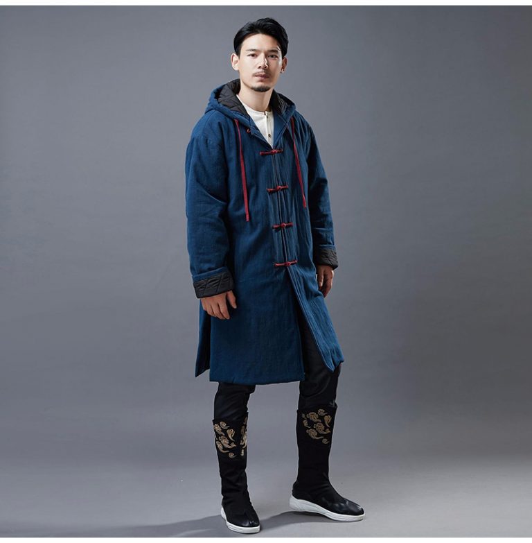 Winter Kung Fu Long Coat With Hood – SGAN