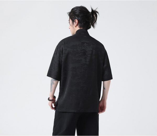 Mens Linen Frog Button Shirts – SGAN